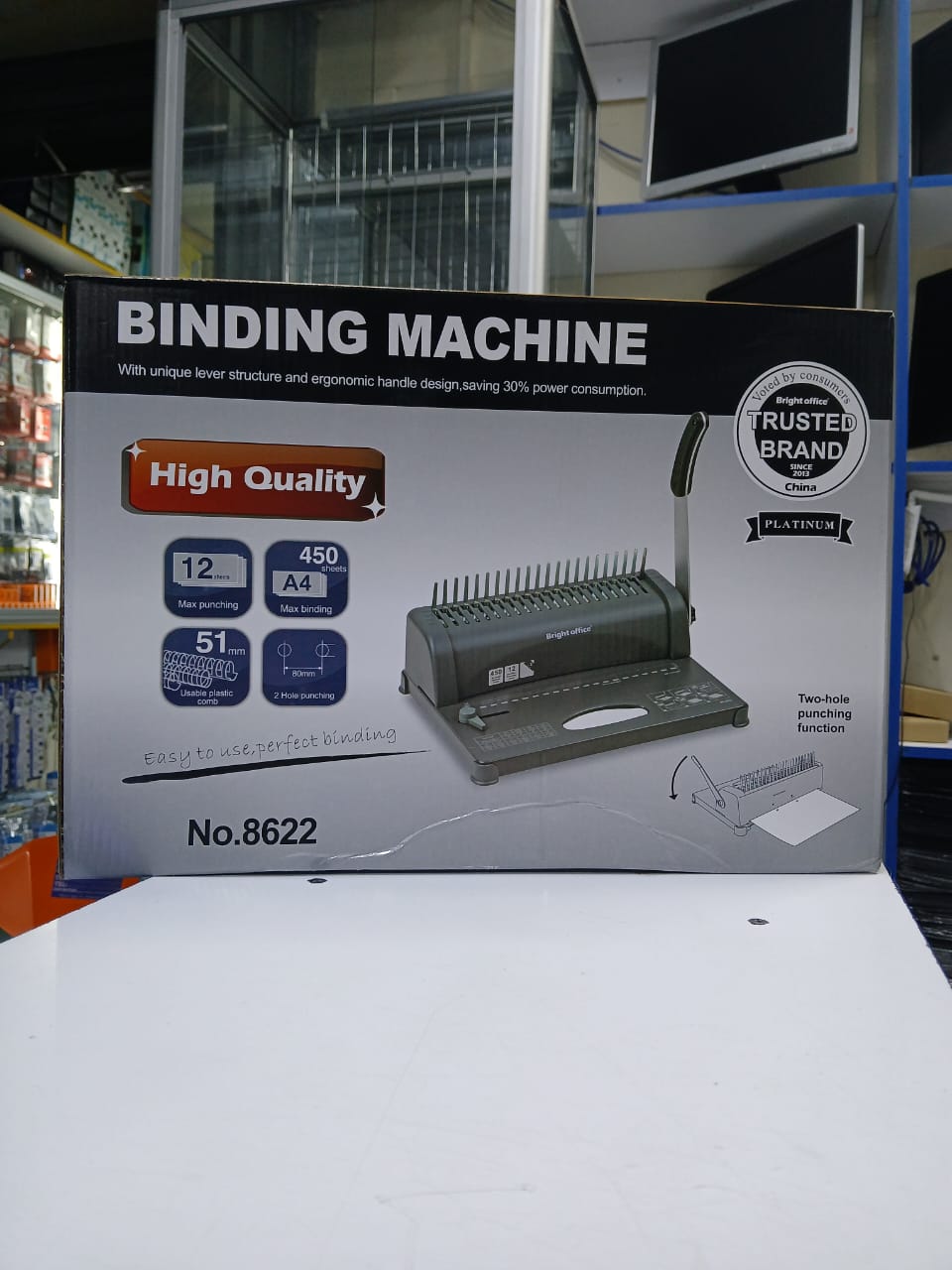 A4 Binding Machine with Two Hole Punching Function