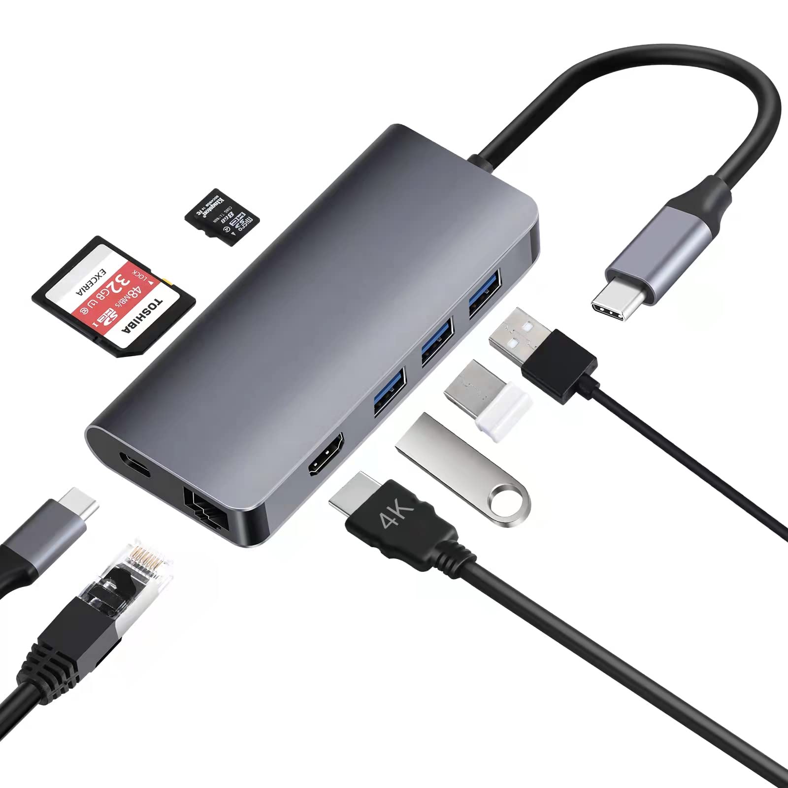 Type-C Adapter 8 in 1 | Silicon | Nairobi, Kenya